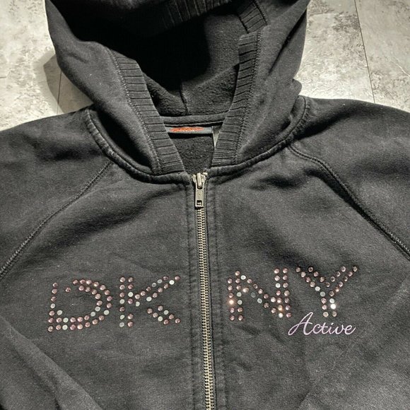 Dkny | Jackets & Coats | Dkny Womens Sweater Jacket Hoodie Black ...